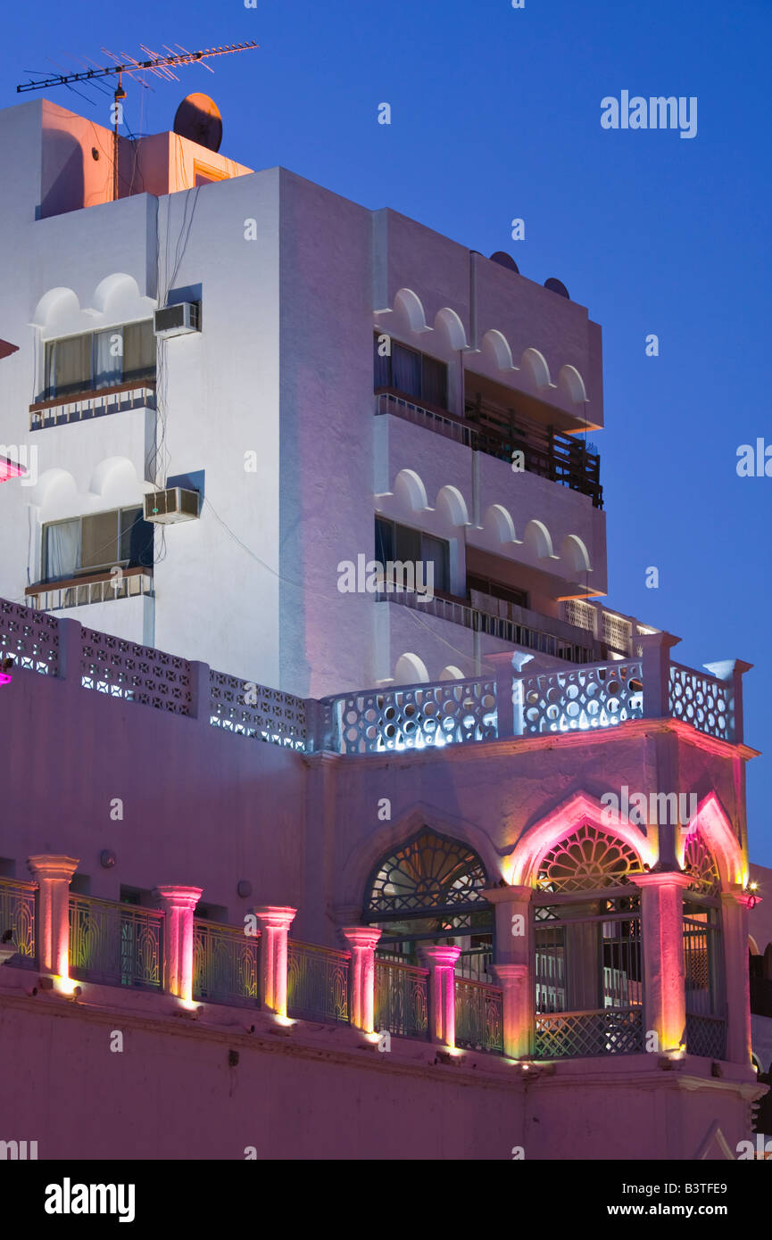 Oman, Muscat, Mutrah. Mutrah Corniche Buildings / Evening Stock Photo ...