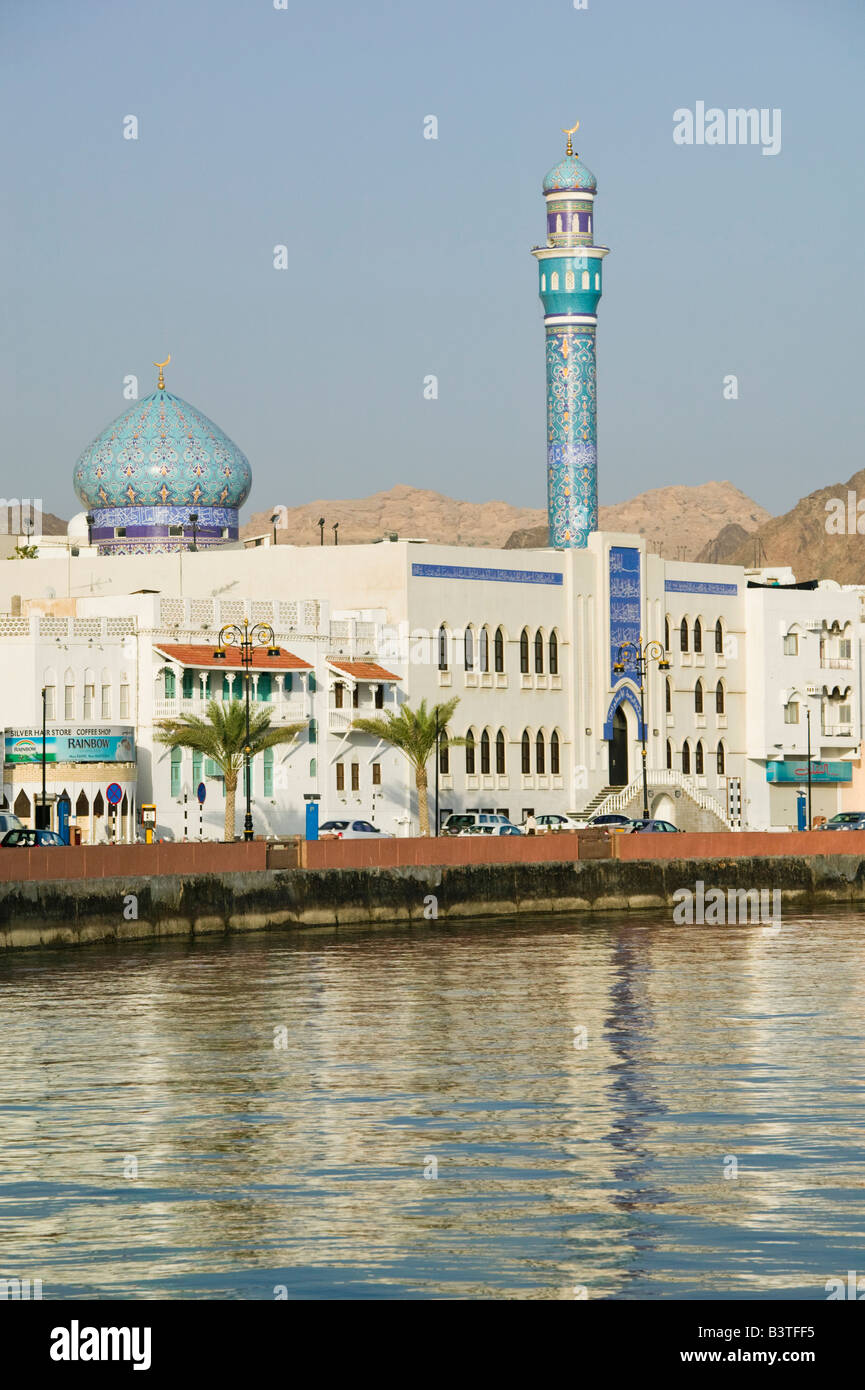 Oman, Muscat, Mutrah. Mutrah Corniche, Buildings along the Corniche ...