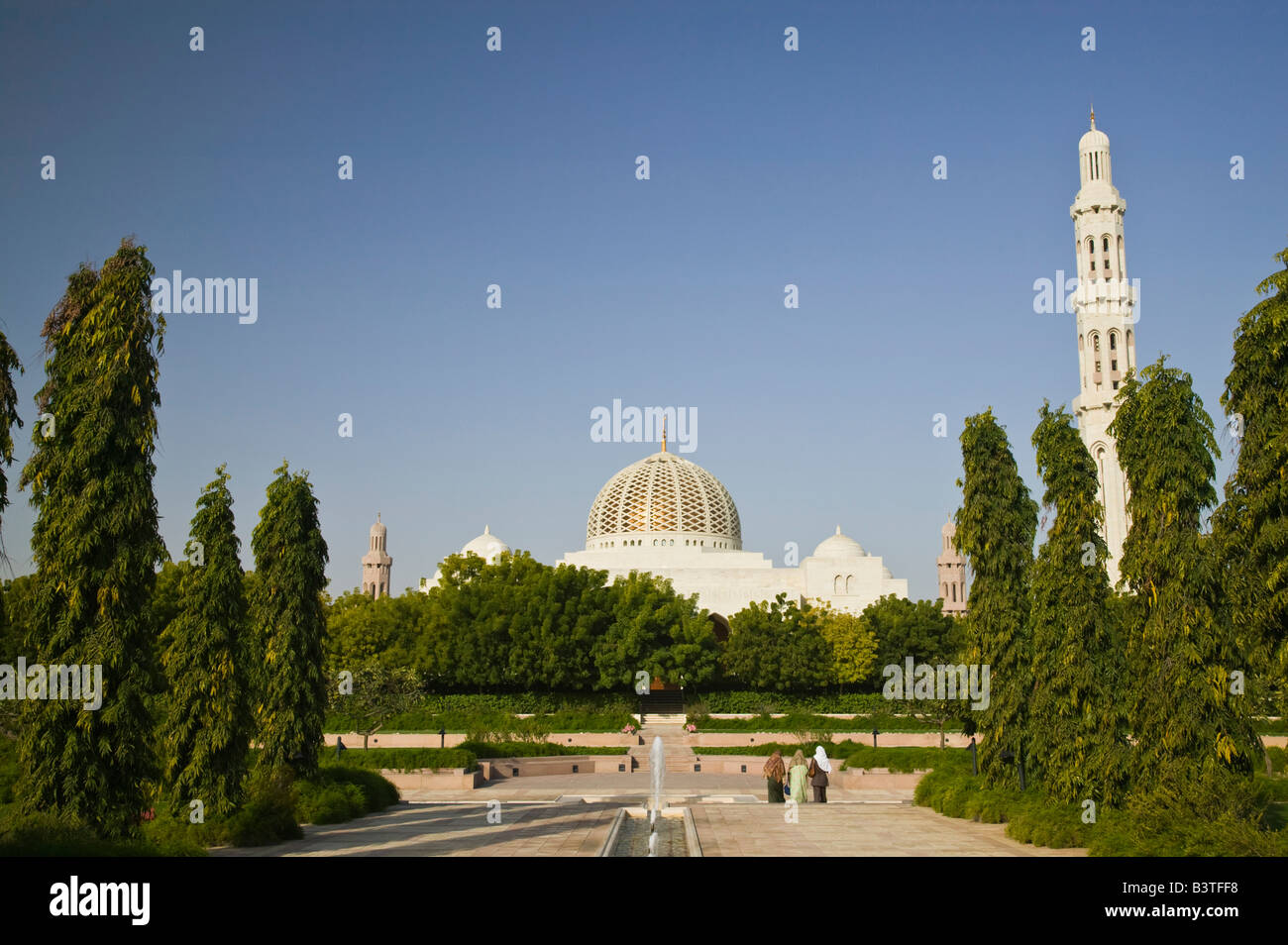Oman, Muscat, Al, Ghubrah. Grand Mosque, Exterior / Daytime Stock Photo ...