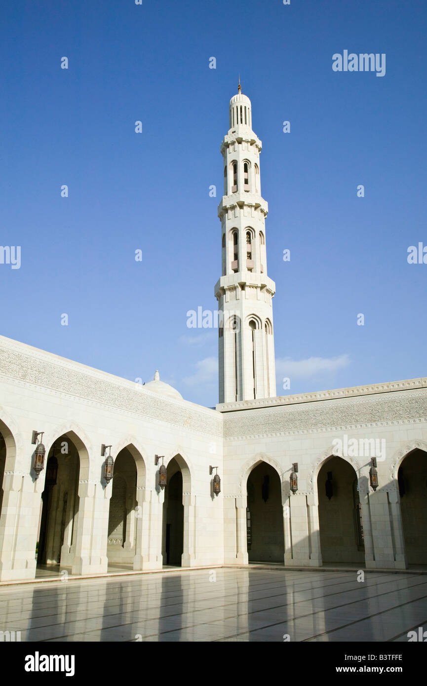 Oman, Muscat, Al, Ghubrah. Grand Mosque, Minaret View Stock Photo - Alamy