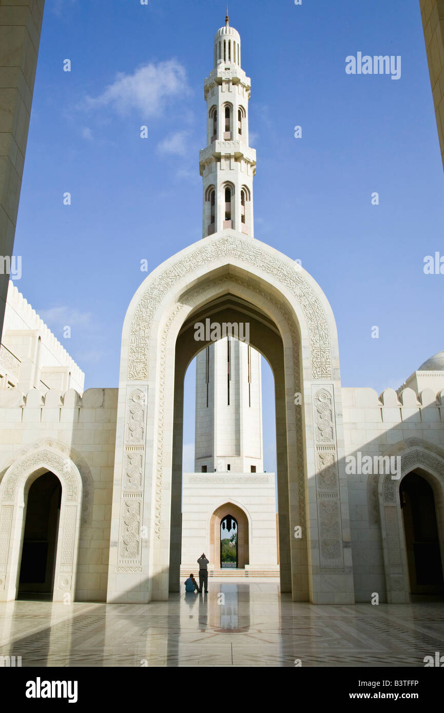 Oman, Muscat, Al, Ghubrah. Grand Mosque, Minaret View Stock Photo - Alamy