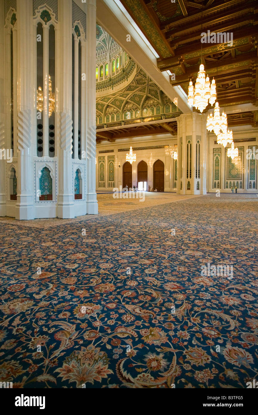 Oman, Muscat, Al, Ghubrah. Grand Mosque, Main Hall One Piece Persian ...