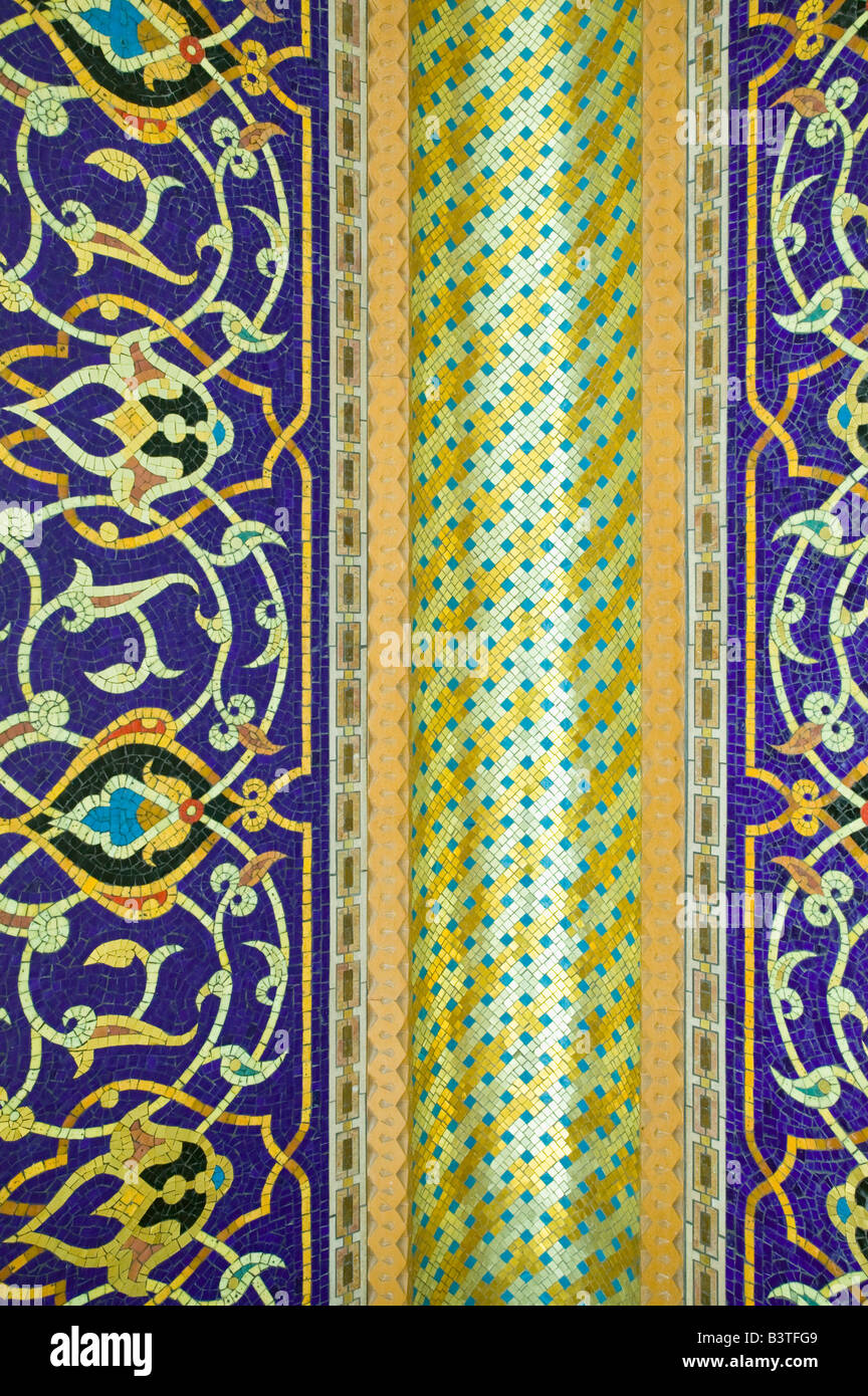 Oman, Muscat, Al, Ghubrah. Grand Mosque, Tile Detail Stock Photo - Alamy