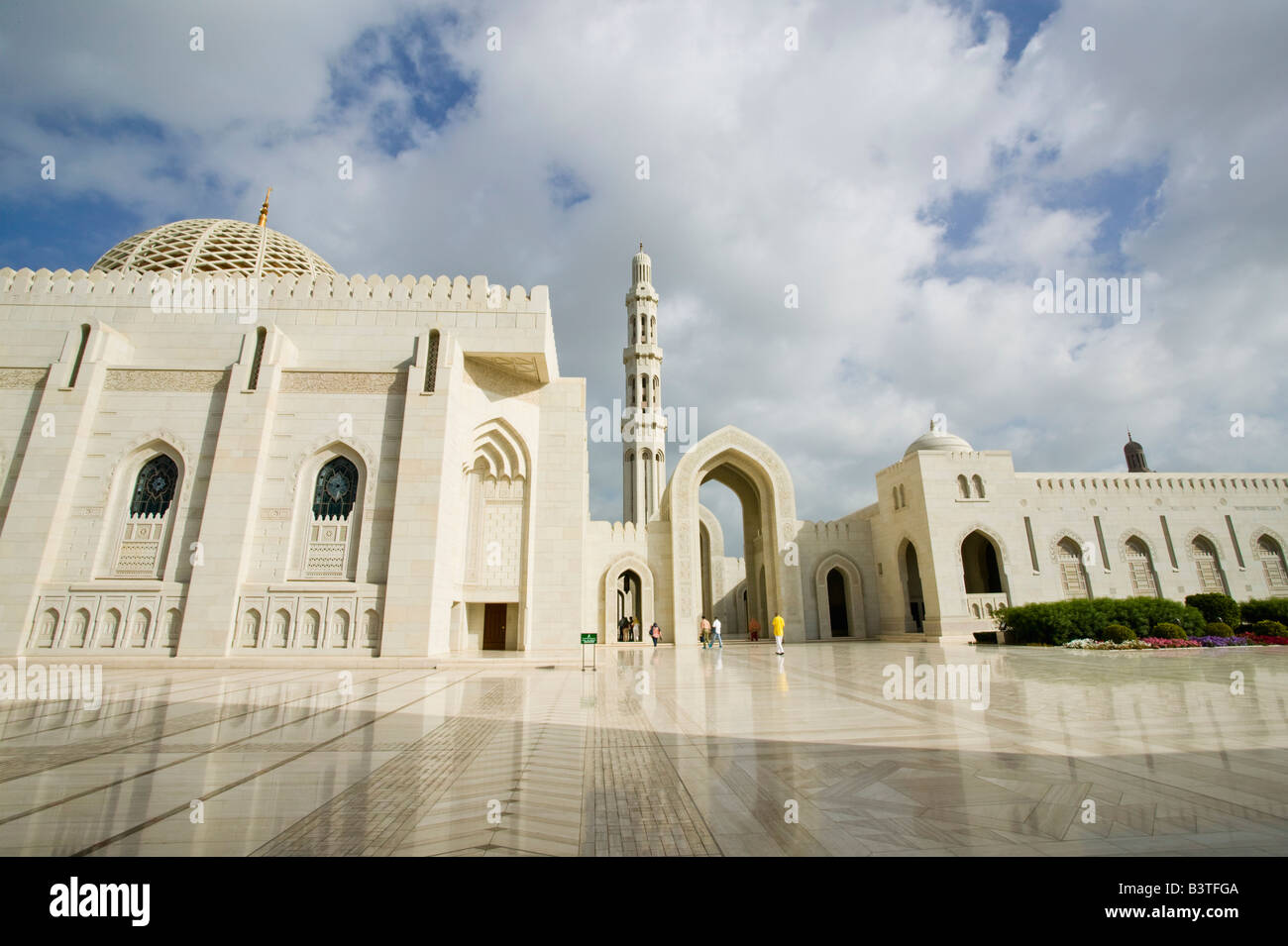 Oman, Muscat, Al, Ghubrah. Grand Mosque, Exterior / Daytime Stock Photo ...