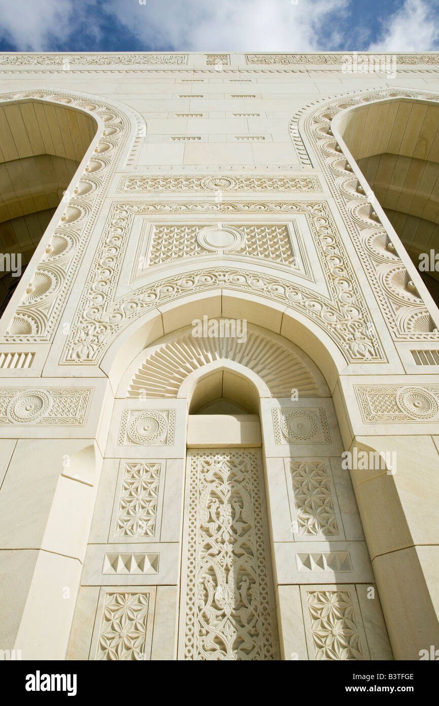 Oman, Muscat, Al, Ghubrah. Grand Mosque, Exterior / Daytime Stock Photo ...