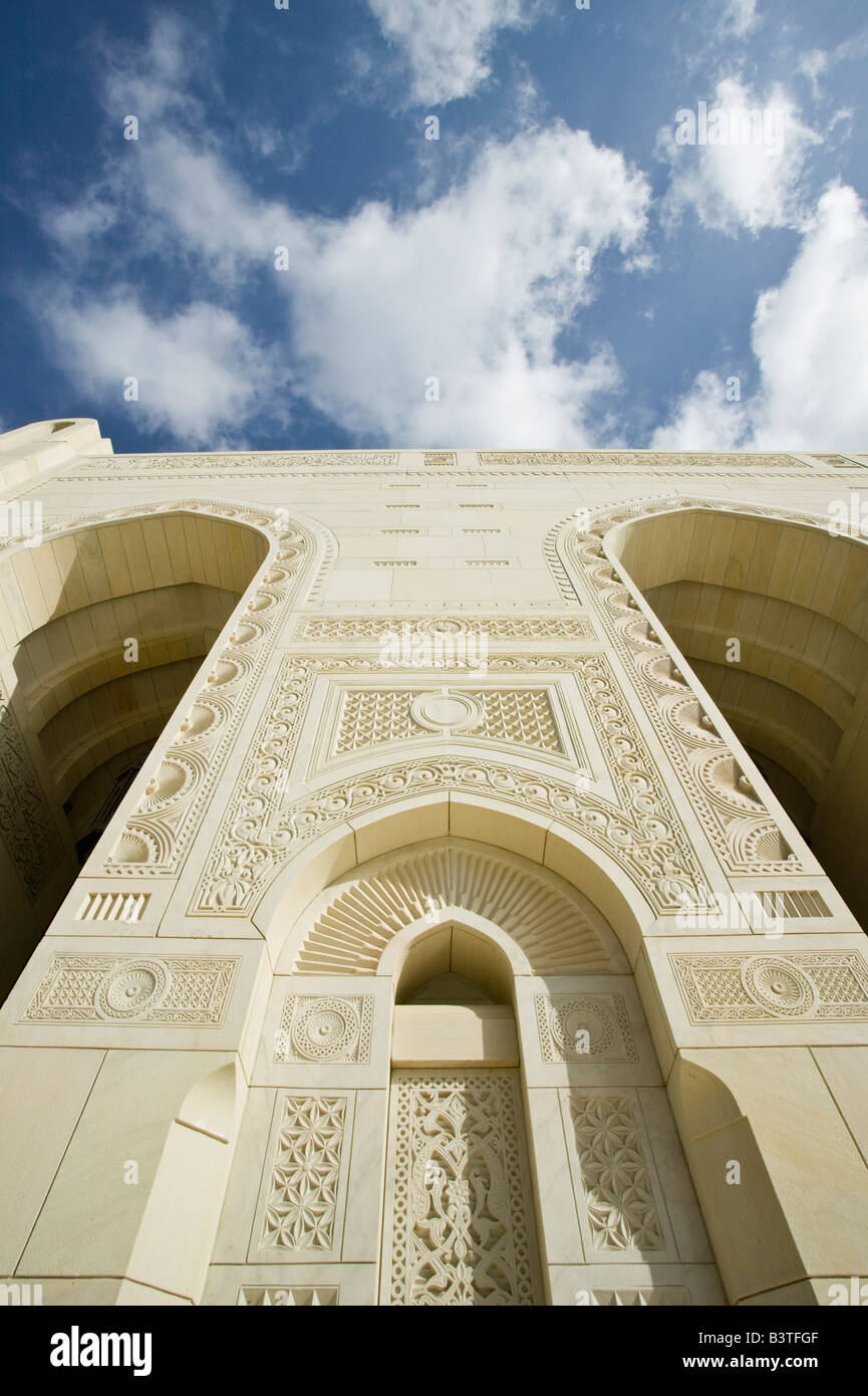 Oman, Muscat, Al, Ghubrah. Grand Mosque, Exterior / Daytime Stock Photo ...