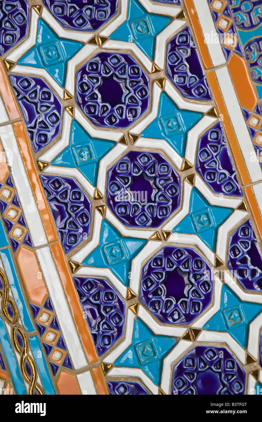 Oman, Muscat, Al, Ghubrah. Grand Mosque, Arabian Tile Patterns Stock ...