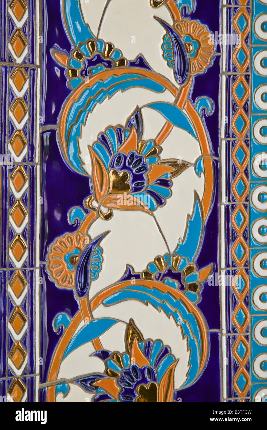 Oman, Muscat, Al, Ghubrah. Grand Mosque, Arabian Tile Patterns Stock ...