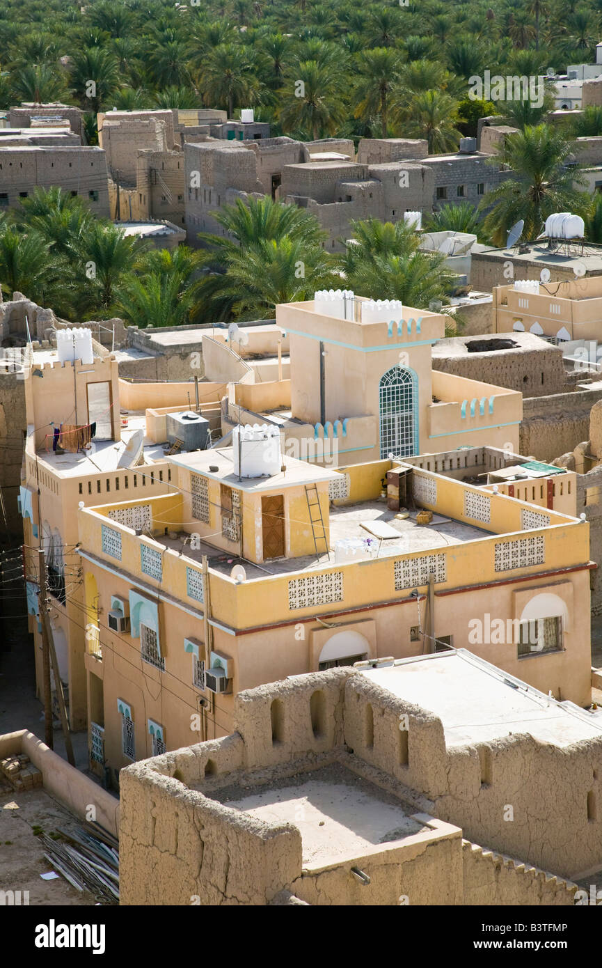 Oman, Western Hajar Mountains, Nizwa. Nizwa Town View from Nizwa Fort ...