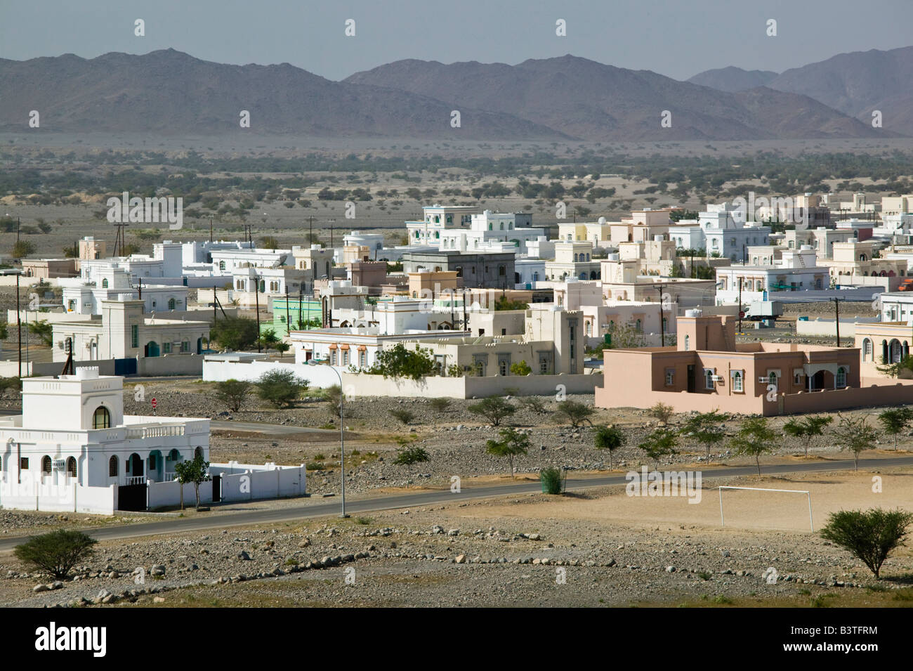 Oman, Western Hajar Mountains, Nakhl. Buildings of Nakhl Town Stock ...