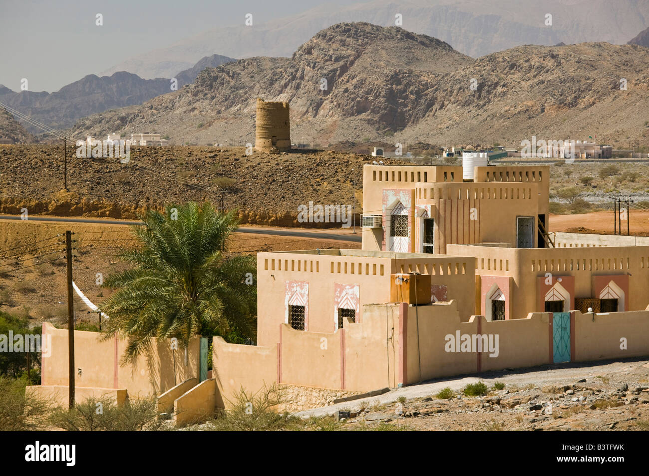 Oman, Western Hajar Mountains, Al Hamra. Town Buildings Stock Photo - Alamy