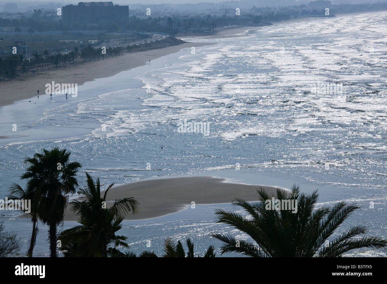 Oman, Muscat, Qurm. View of Qurm Beach Stock Photo - Alamy