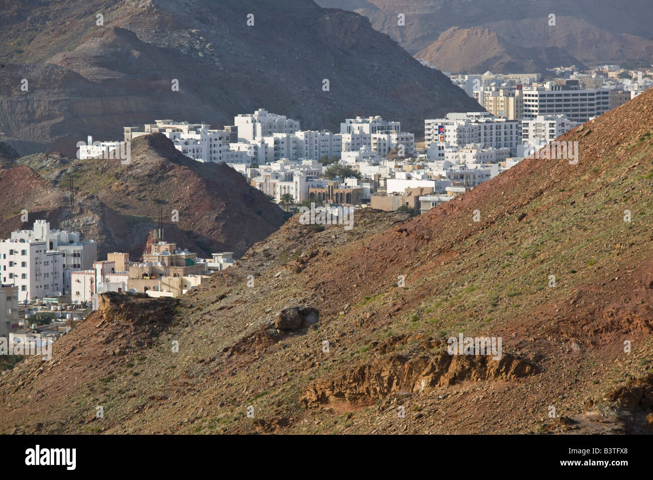Oman, Muscat, Ruwi/Al Hamriyah. View of Ruwi from the Yiti Road / Late ...