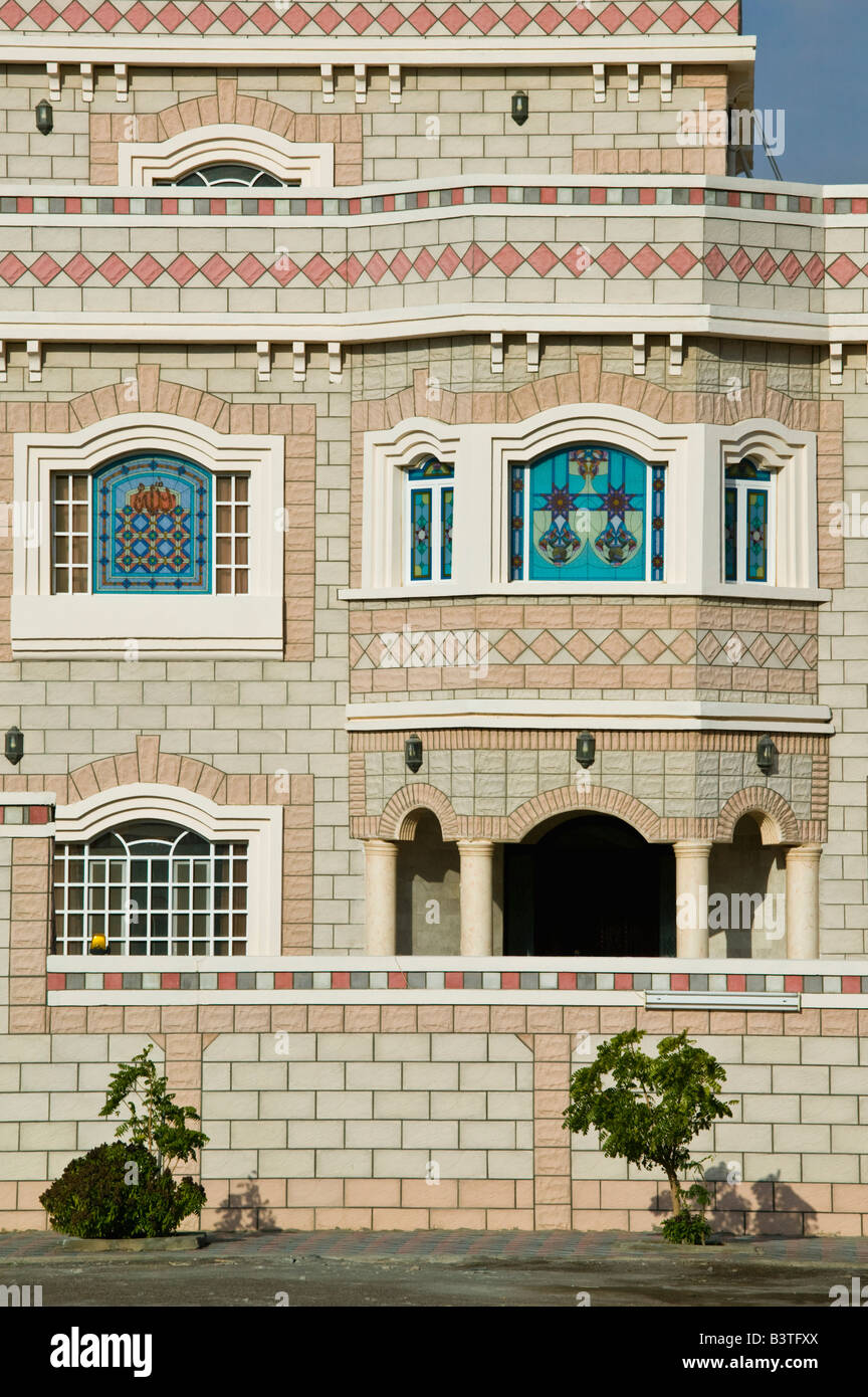 Oman, Eastern Hajar Mountains, Bidbid. Modern Omani House (NR Stock ...