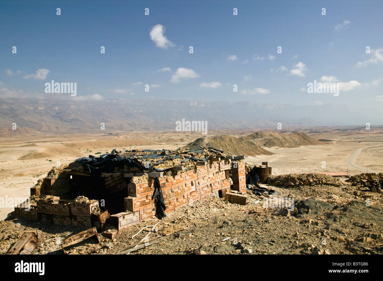 Oman, Dhofar Region, Mirbat. Mirbat Landscape with remnants of Old ...