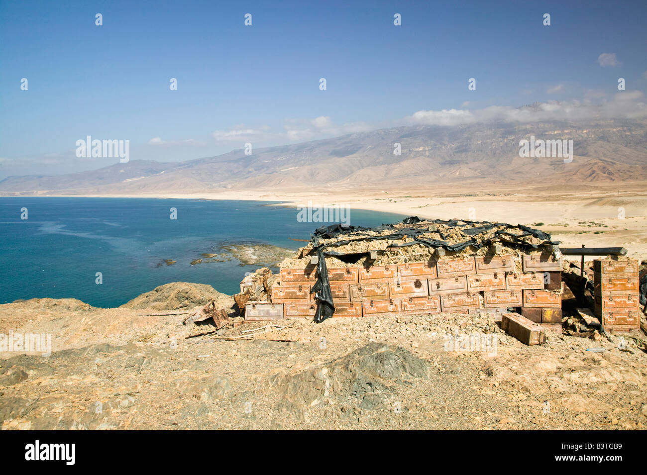 Oman, Dhofar Region, Mirbat. Mirbat Landscape with remnants of Old ...