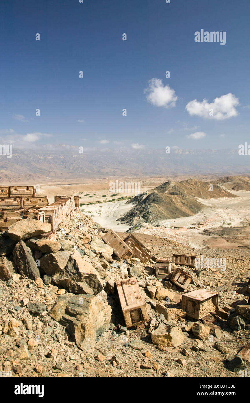 Oman, Dhofar Region, Mirbat. Mirbat Landscape with remnants of Old ...