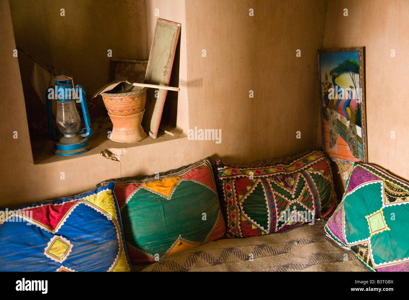 Oman, Dhofar Region, Mirbat. Mirbat Fort, Interior Stock Photo - Alamy