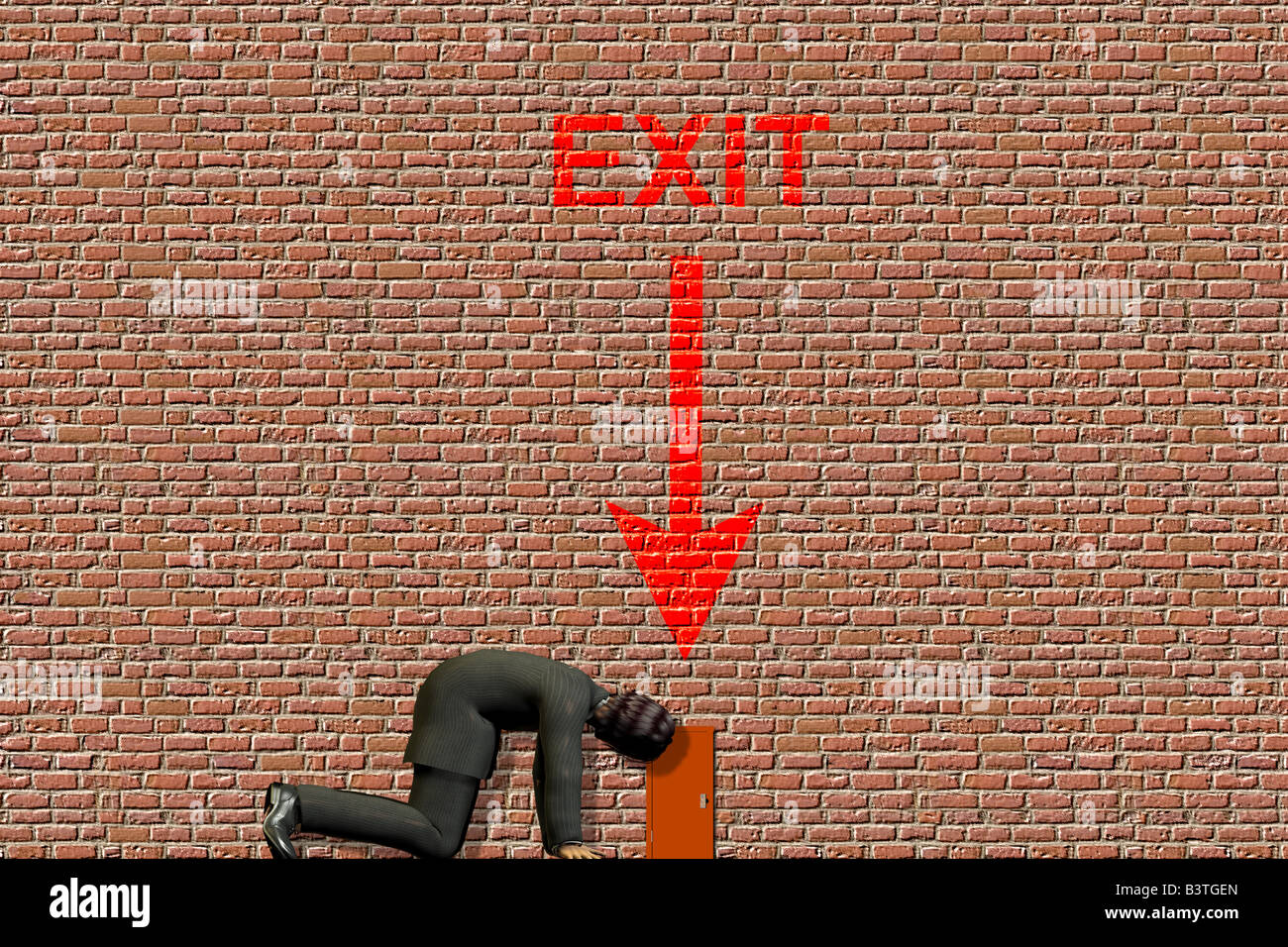 Man pointing exit door hi-res stock photography and images - Alamy