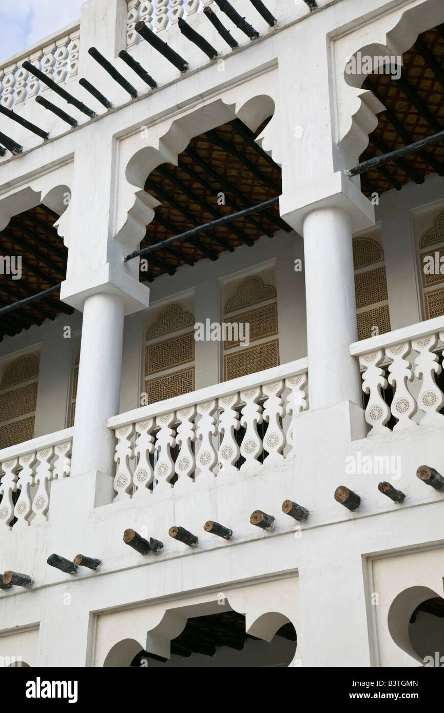 Qatar, Ad Dawhah, Doha. Souk Waqif- restored traditional buildings of ...