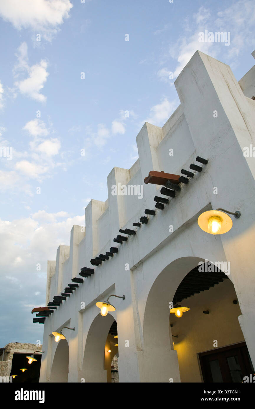 Qatar, Ad Dawhah, Doha. Souk Waqif- restored traditional building ...