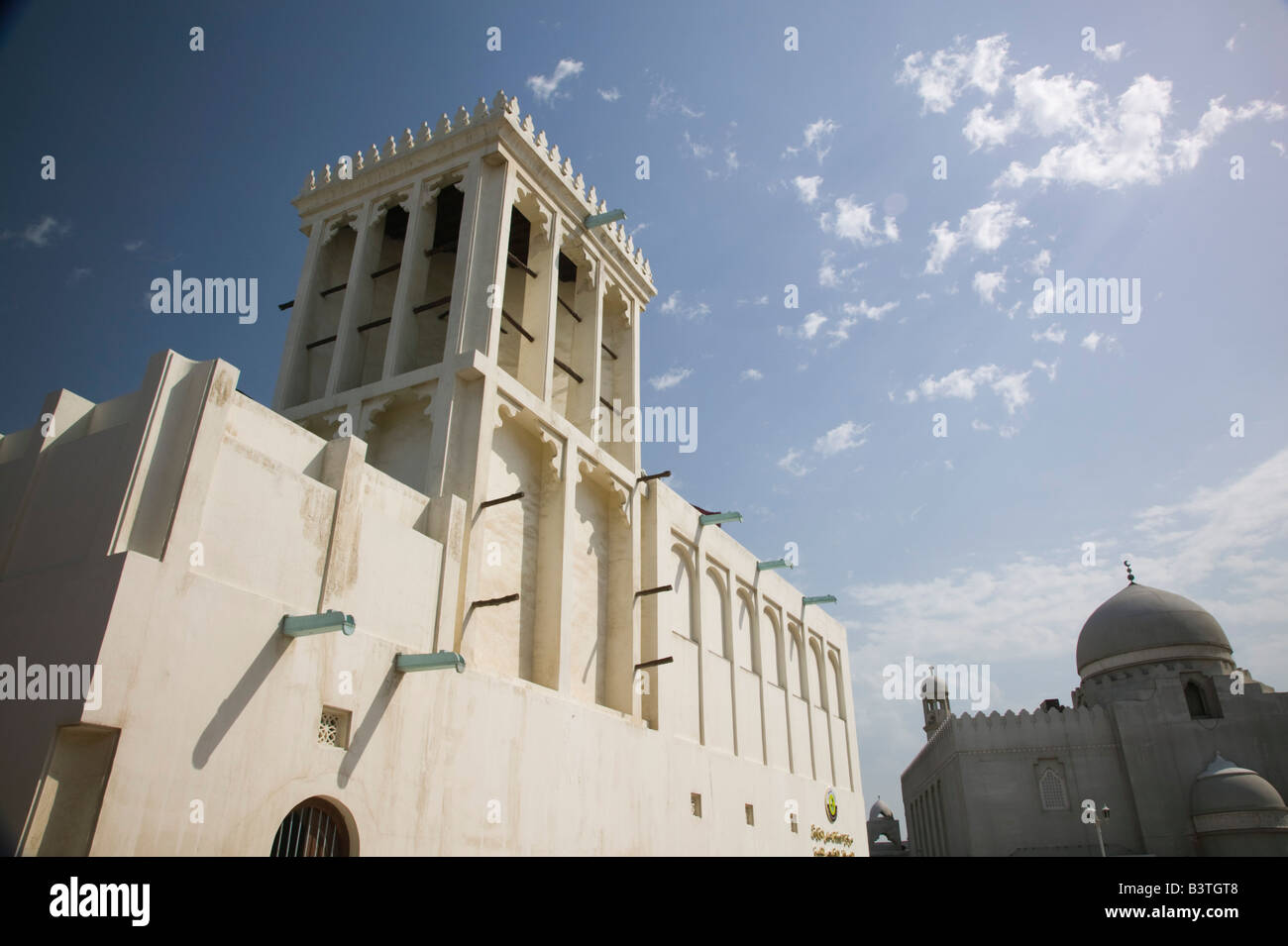 Qatar, Ad Dawhah, Doha. Heritage House Museum- Traditional Badgir (Wind ...