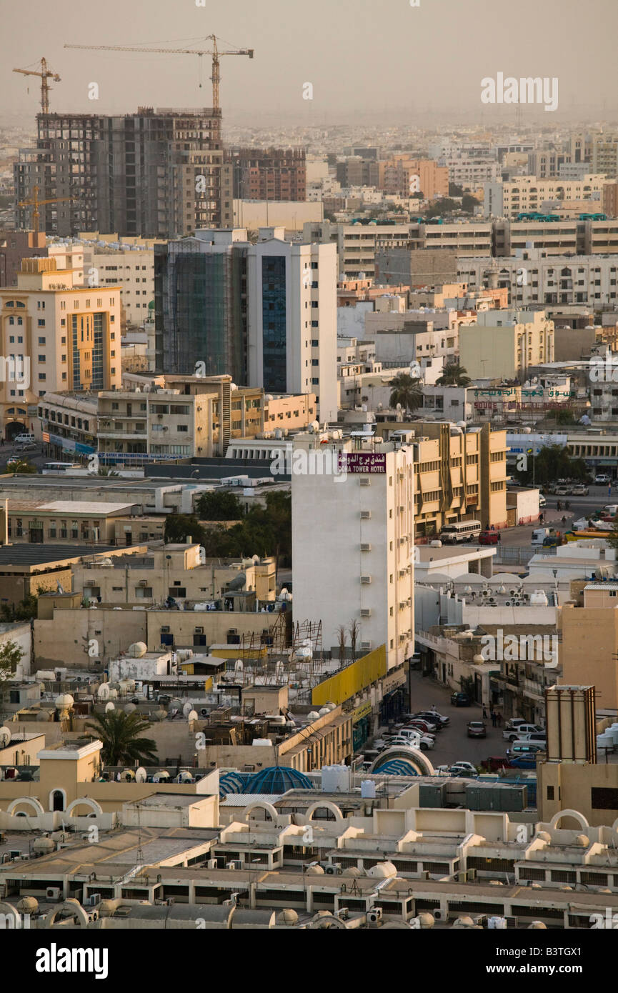 Qatar, Ad Dawhah, Doha. Aerial View of Dowtown / Sunset Stock Photo - Alamy