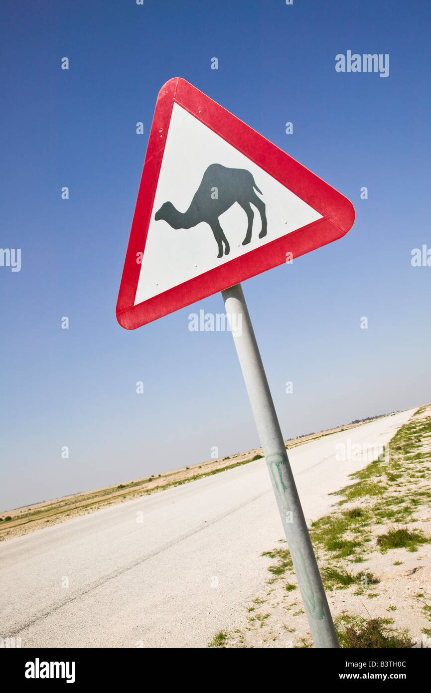 Road crossing sign qatar hi-res stock photography and images - Alamy
