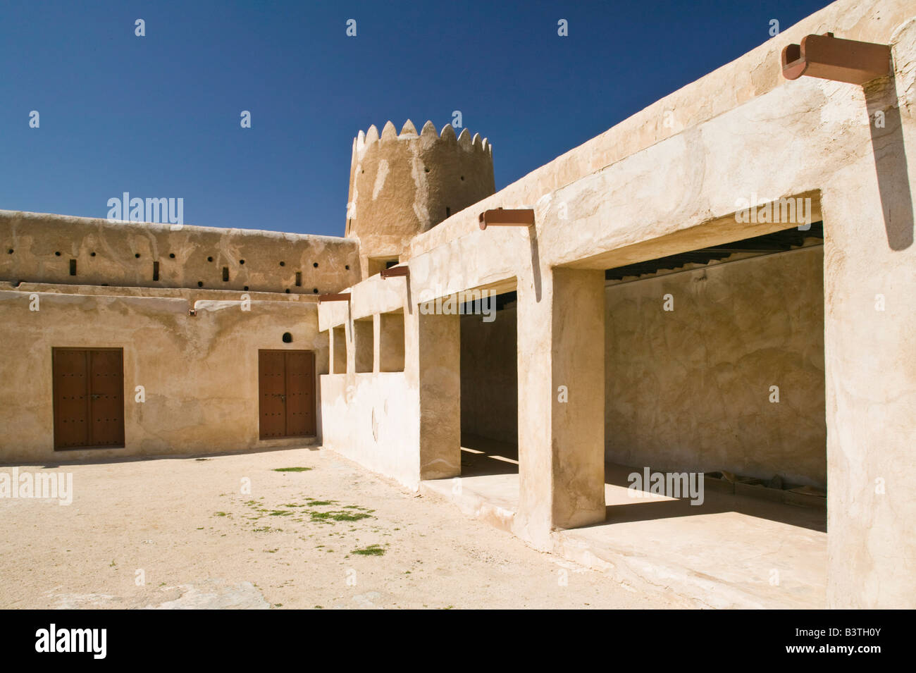 Qatar, Al Zubarah. Al-Zubara Fort (b.1938) now the Al-Zubara Regional ...