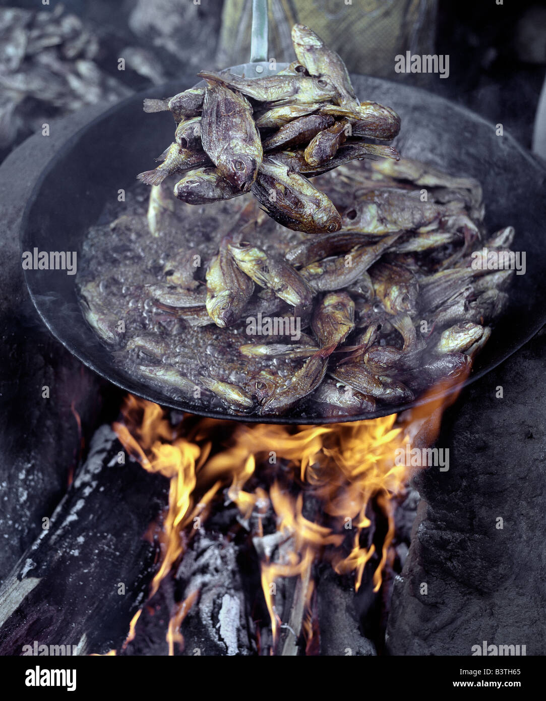 Tanzania, Small tilapia fish caught in Lake Rukwa, Southwest Tanzania ...