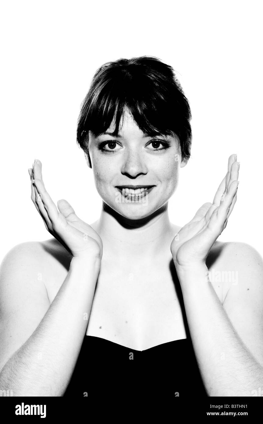 Fashionable clad in black Black and White Stock Photos & Images - Alamy