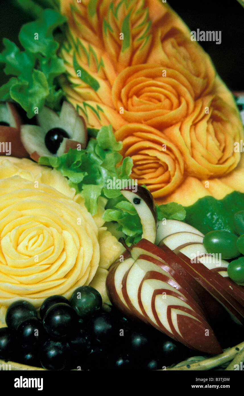 Thailand, Bangkok. Sculpted fruit Stock Photo - Alamy