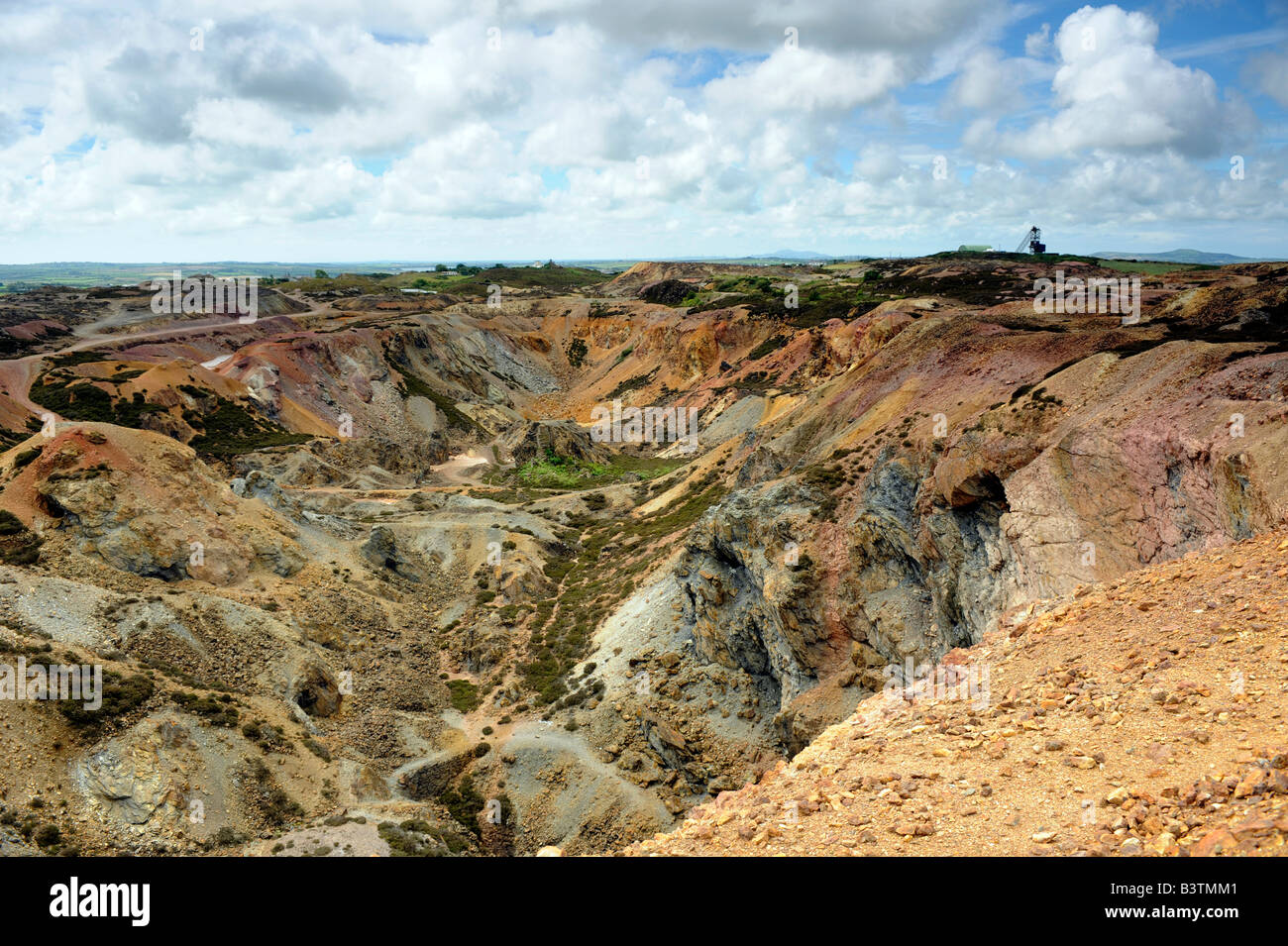 Parys Opencast copper mine Anglesey North Wales Stock Photo - Alamy