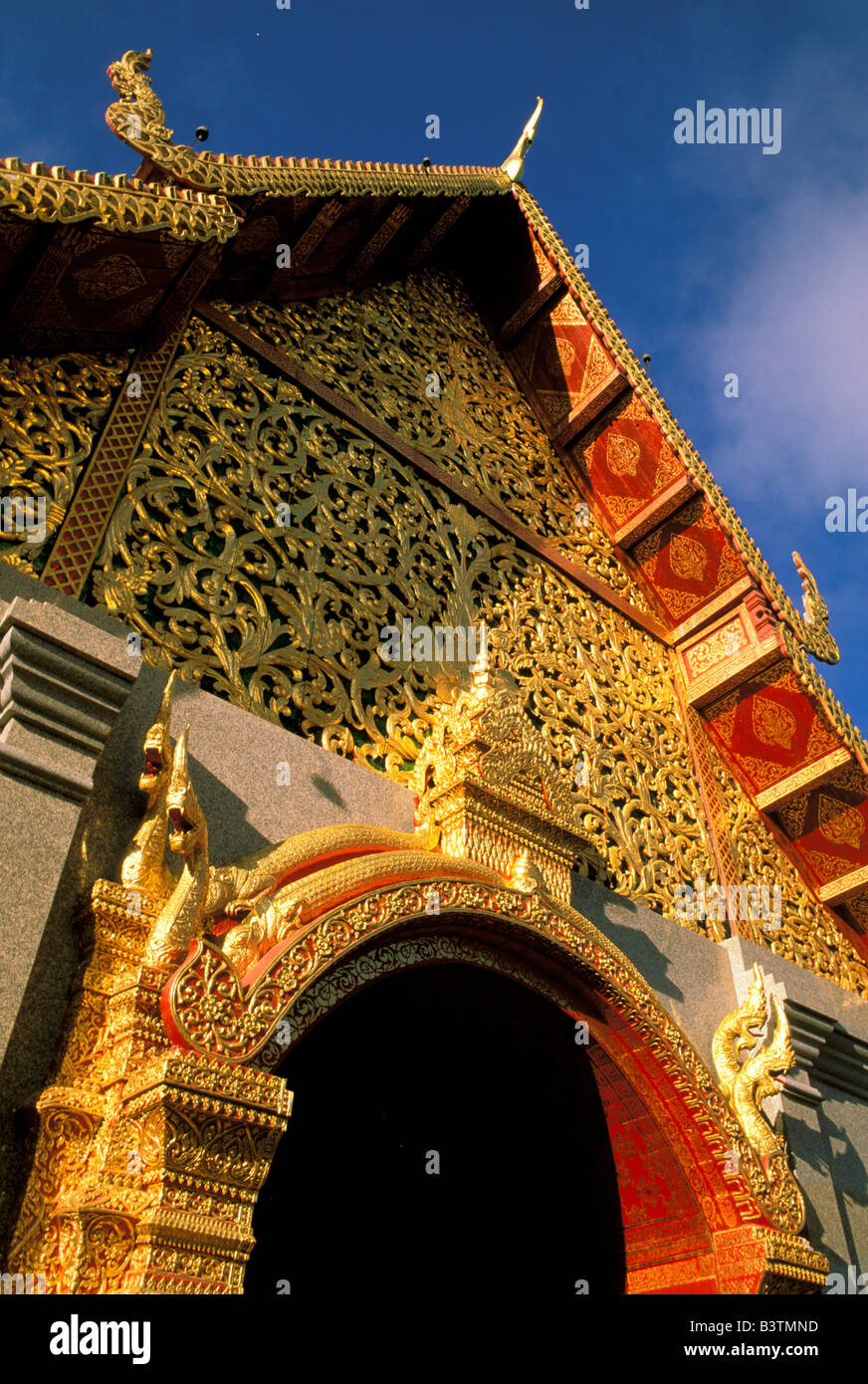Asia, Thailand, Chiangmai. Wat Doi Suthep, temple building Stock Photo ...
