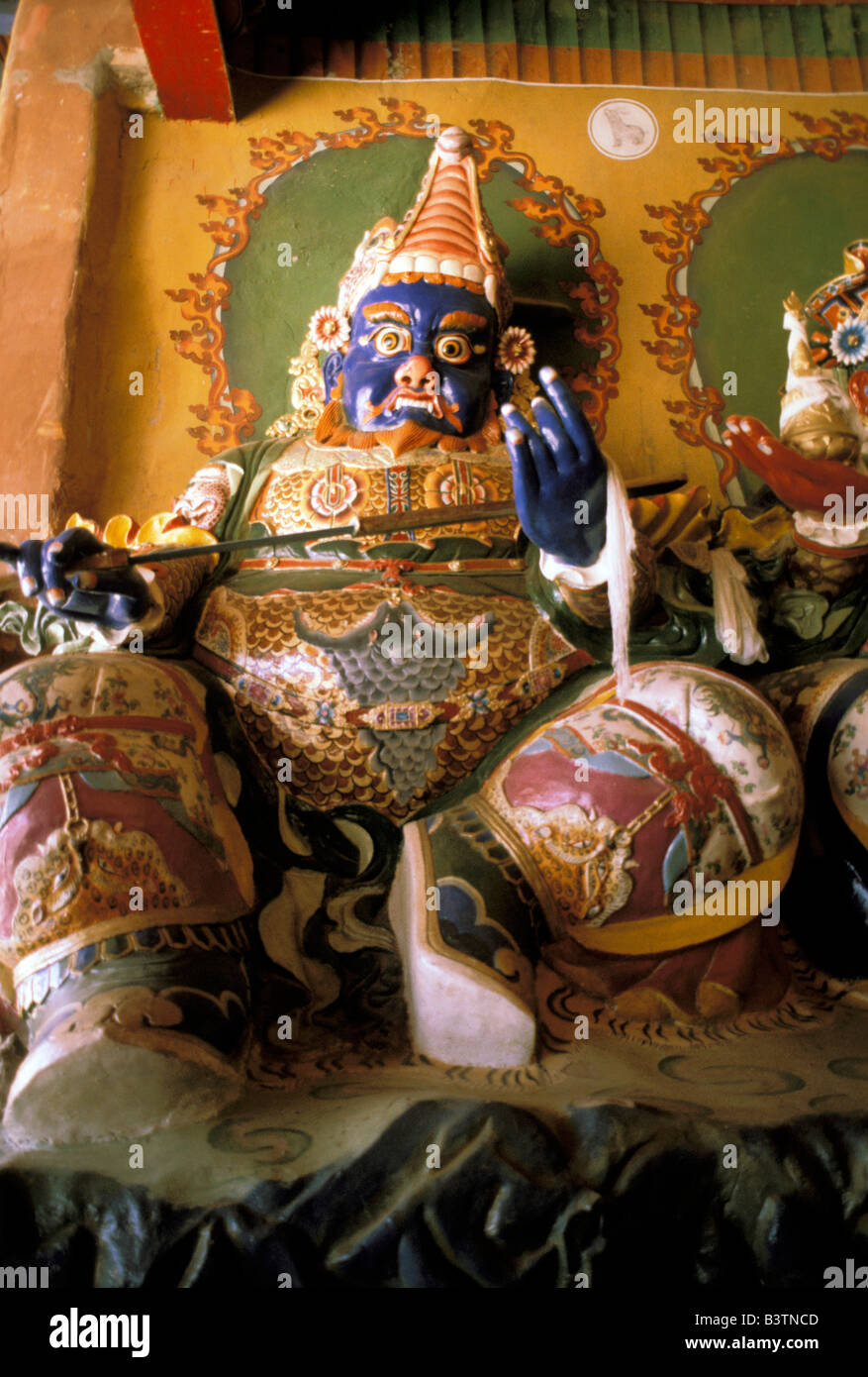 Tibet, Shigatse. Palkor Monastery, guardian figure Stock Photo - Alamy
