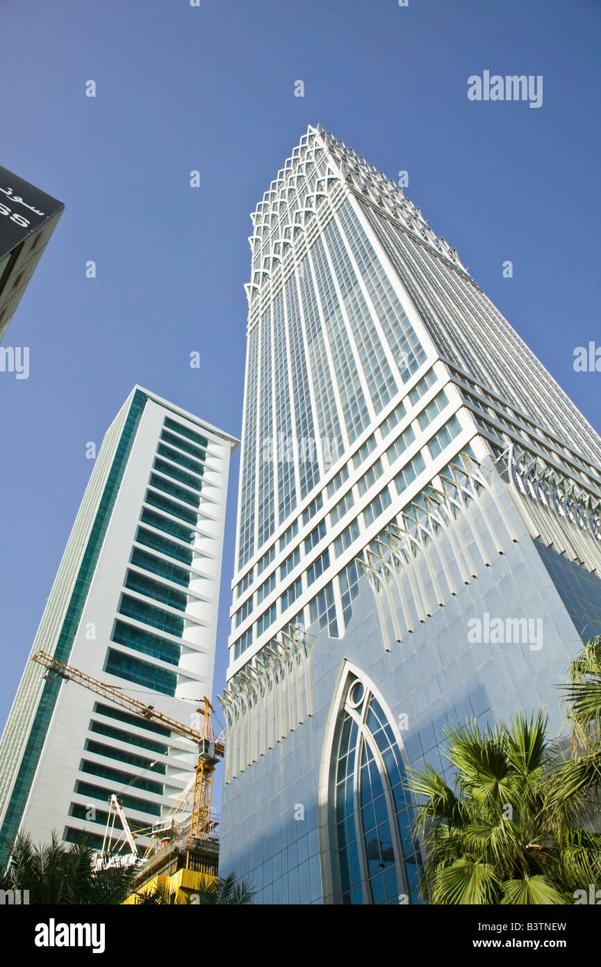 United Arab Emirates, Dubai, Dubai City. Tower-Up Building and Sheik ...