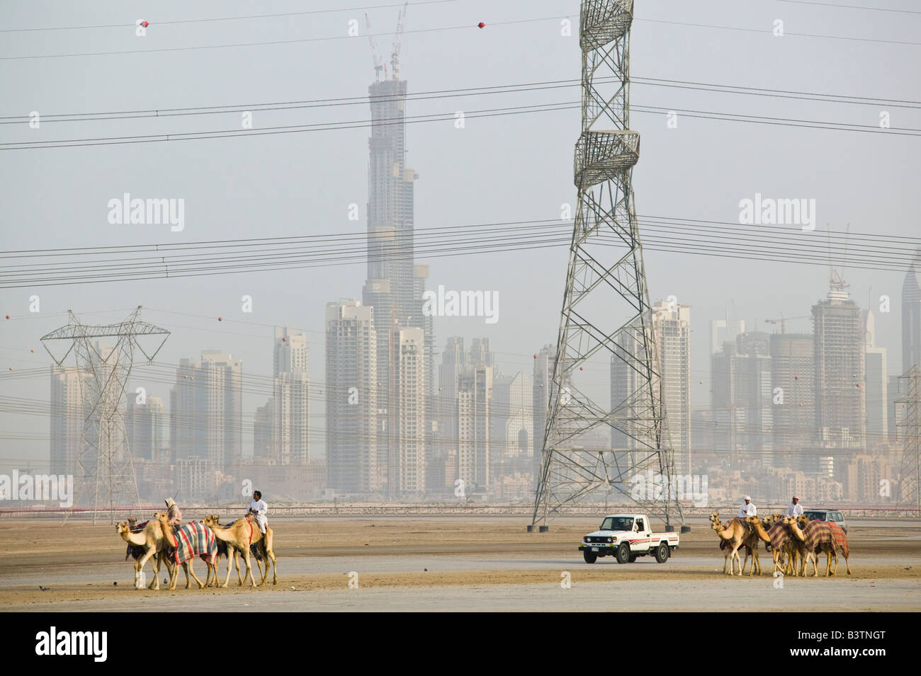 United Arab Emirates, Dubai, Al Marqadh. Dubai Camel Racing Track ...