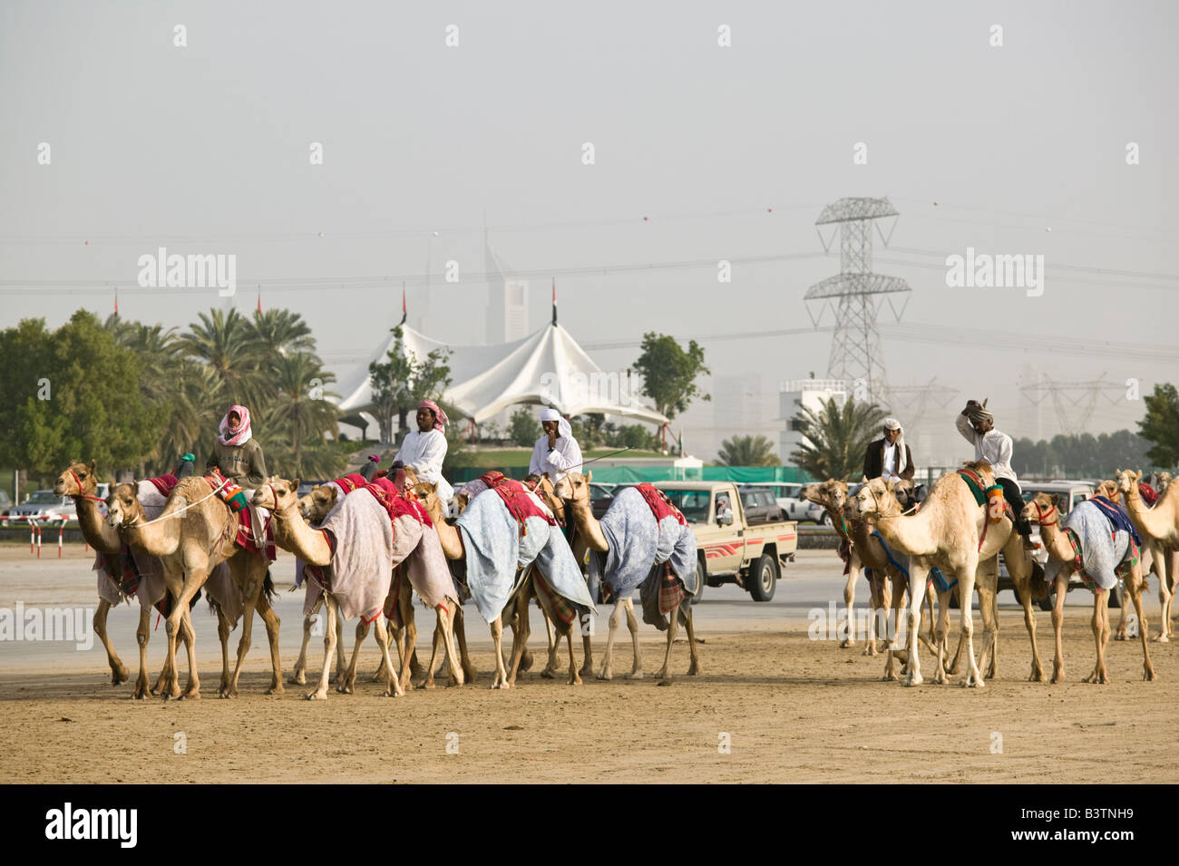 United Arab Emirates, Dubai, Al Marqadh. Dubai Camel Racing Track ...