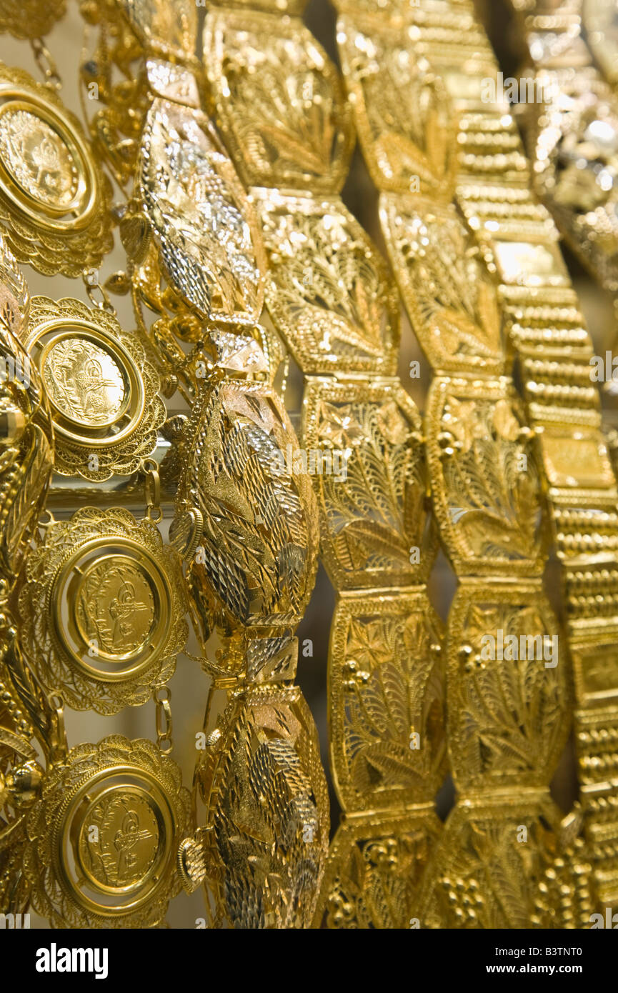 United Arab Emirates, Dubai, Deira. Deira Gold Souk / Market / Gold ...