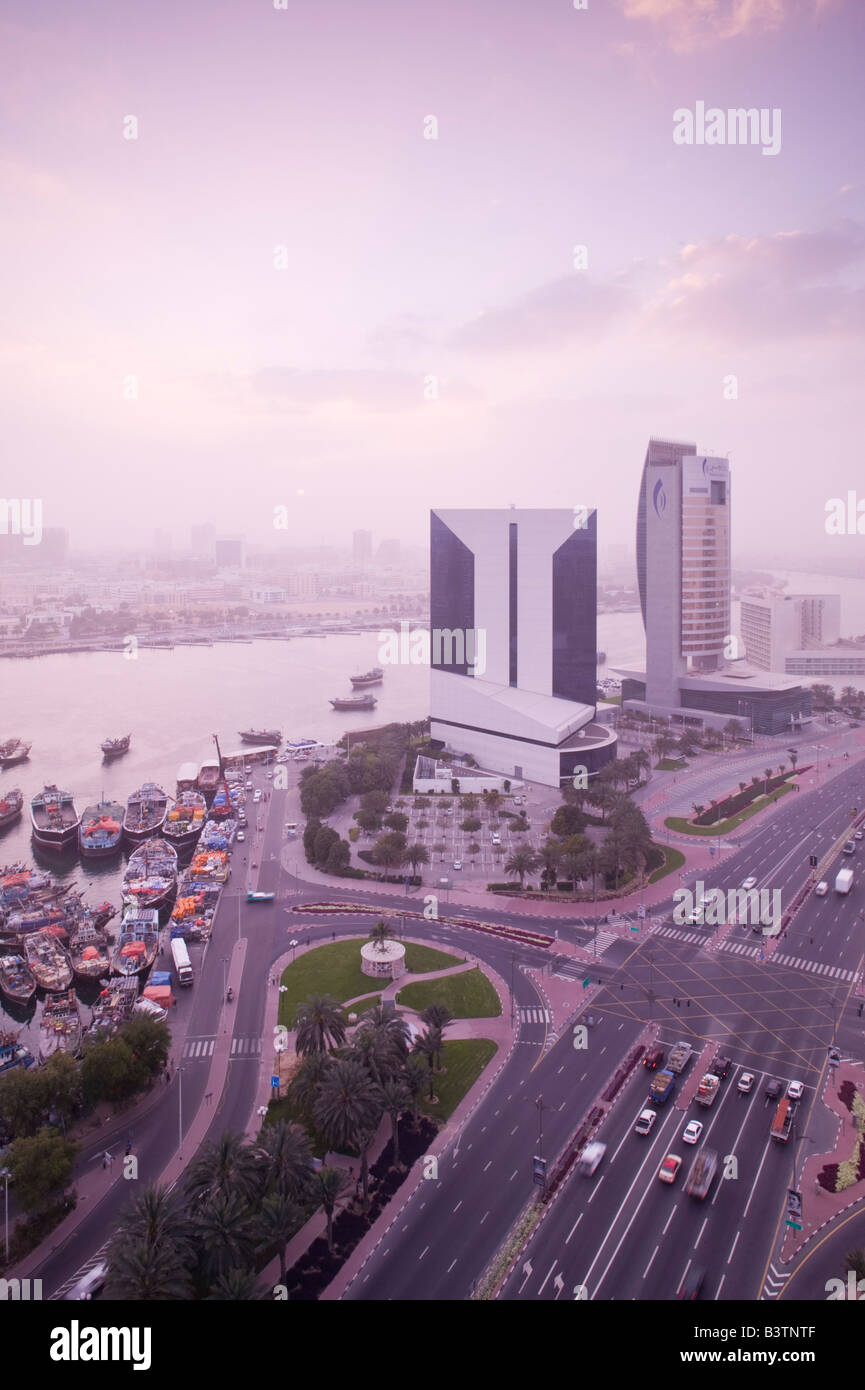 United Arab Emirates, Dubai, Deira. Aerial View of Deira Buildings ...