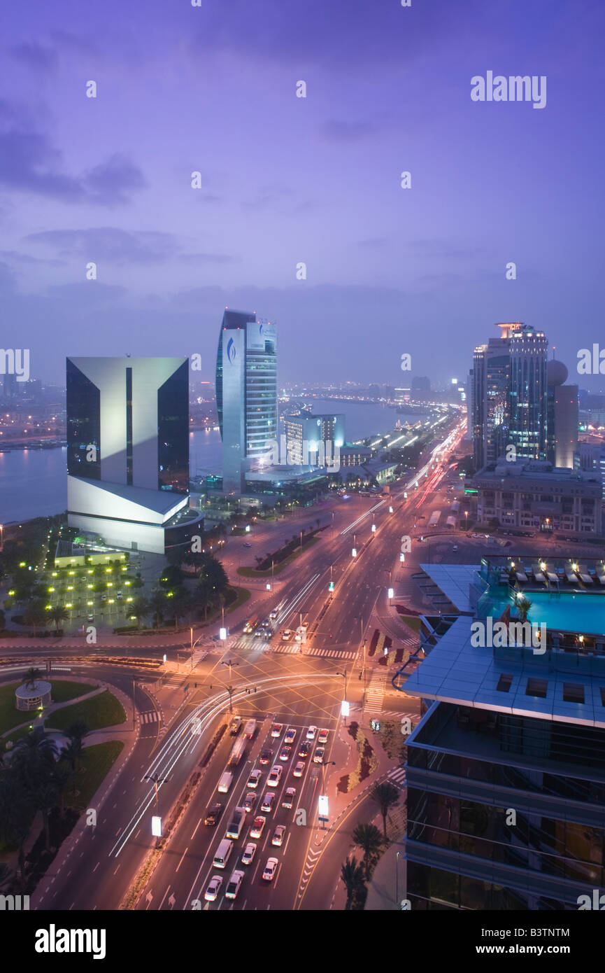 United Arab Emirates, Dubai, Deira. Aerial View of Deira Buildings ...