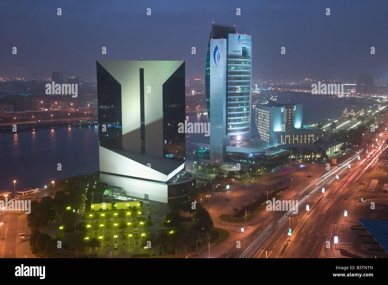 United Arab Emirates, Dubai, Deira. Aerial View of Deira Buildings ...