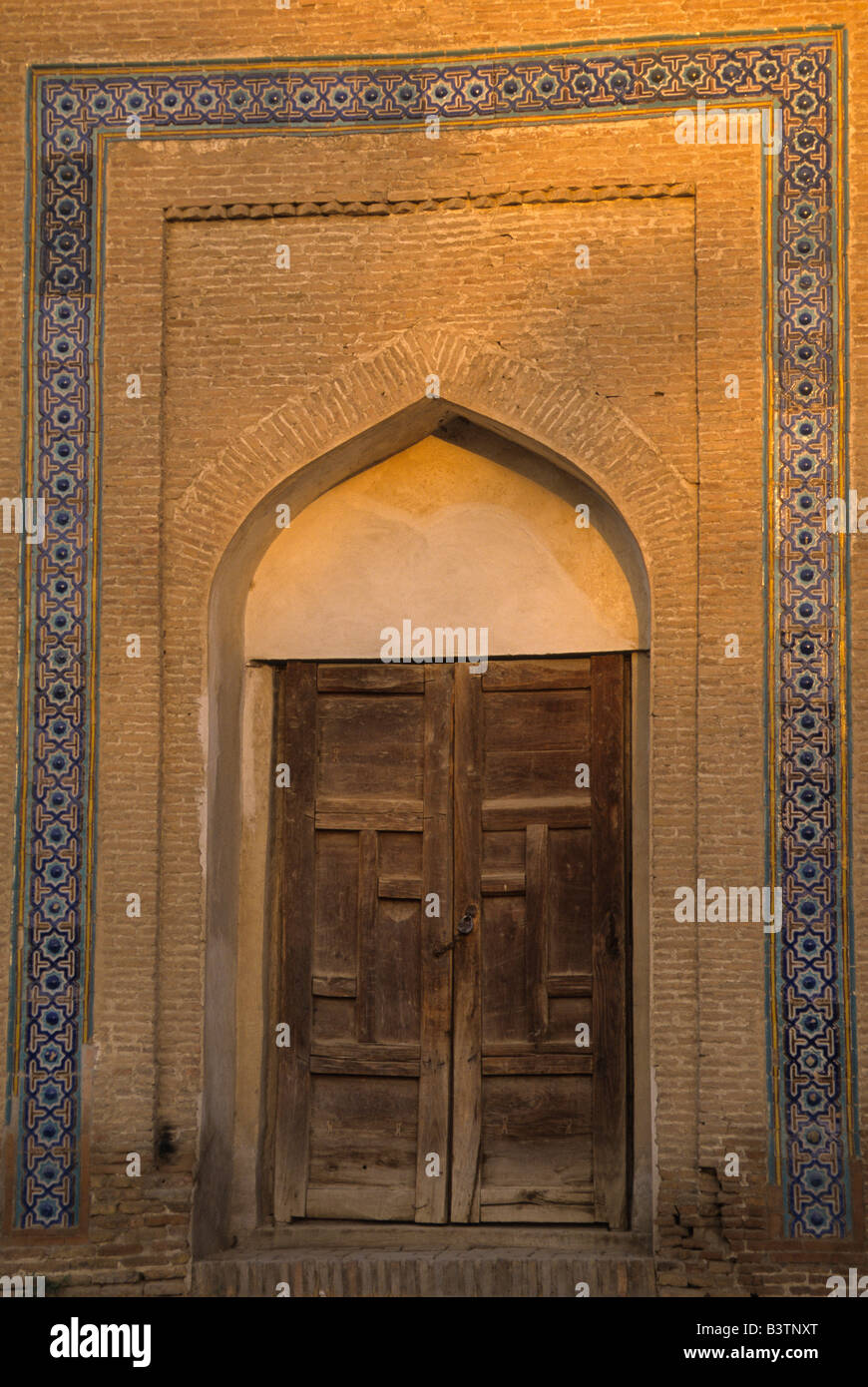 Wooden arched door Registan, Samarkand, Uzbekistan, Central Asia Stock ...