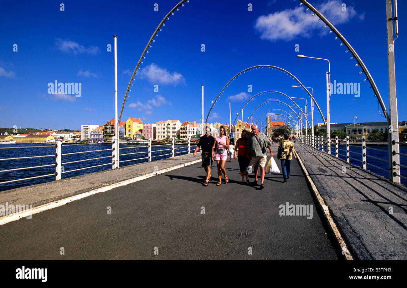 Queen Emma Bridge, Curacao, Netherlands Antilles Stock Photo - Alamy