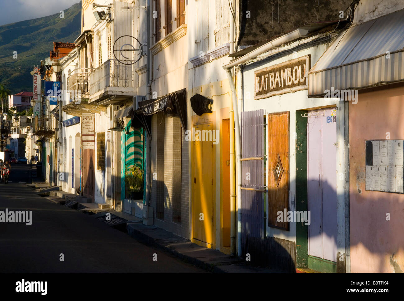 MARTINIQUE. French Antilles. West Indies. Street in St. Pierre Stock ...