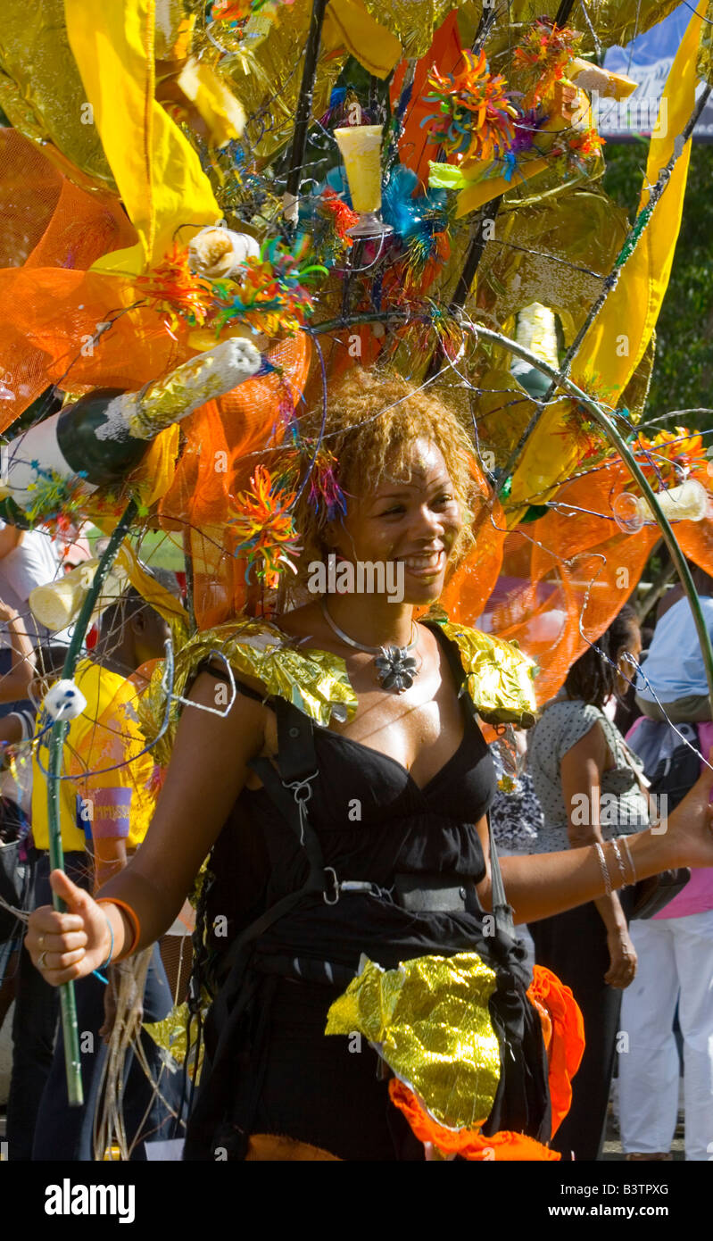 MARTINIQUE. French Antilles. West Indies. Fort-de-France. Young woman ...