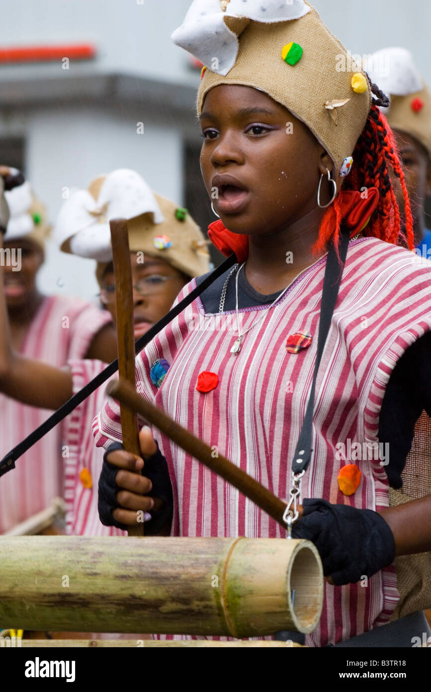 MARTINIQUE. French Antilles. West Indies. Fort-de-France. Young woman ...