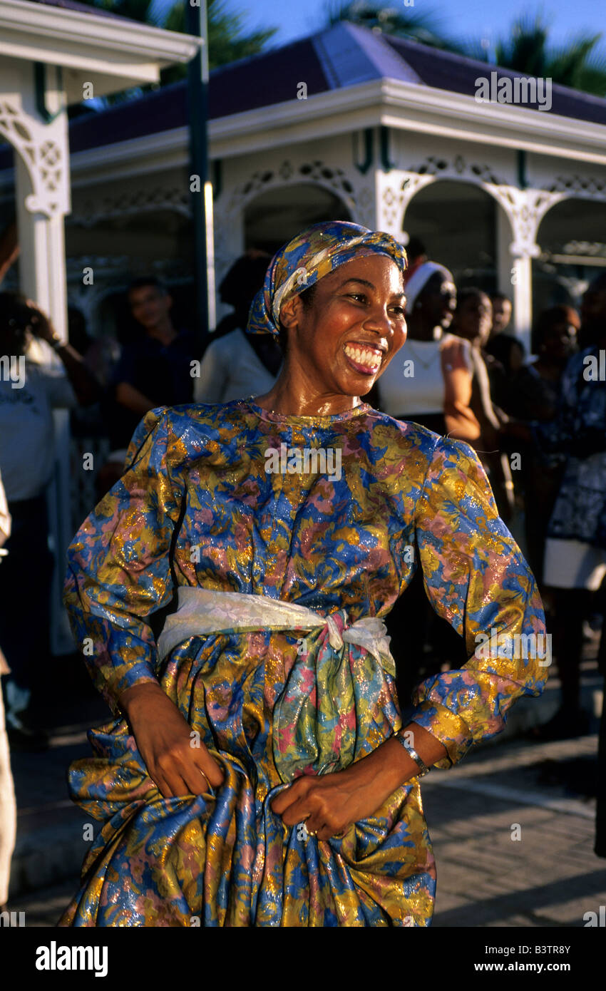 Woman folk dancer St. Martin Stock Photo - Alamy