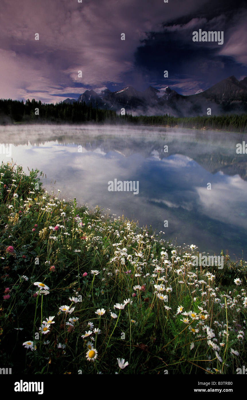 North America, Canada, Alberta, Banff National Park. Lake Maligne ...