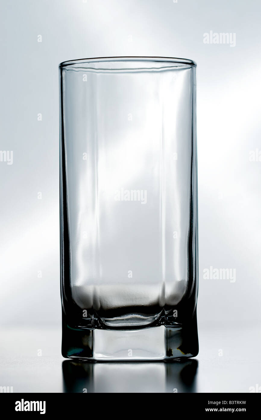 single empty crystal glass Stock Photo - Alamy